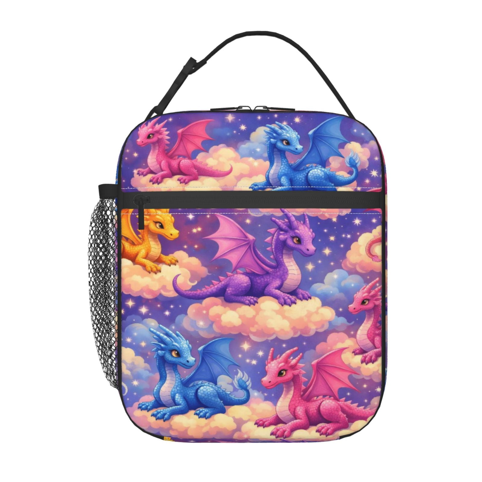 Cute Dragons Lunch Bag Reusable Thermal Lunch Tote with Handle for ...