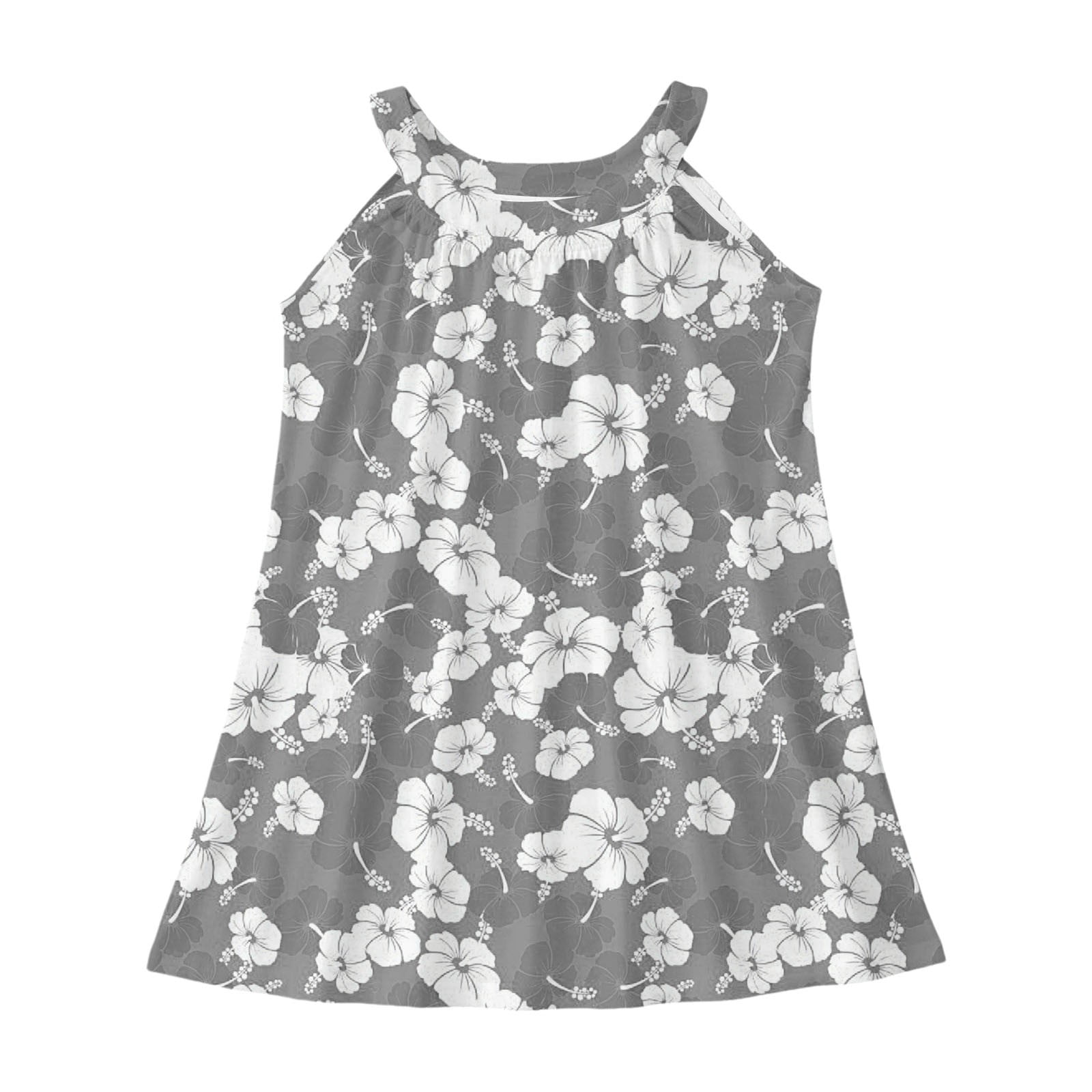 Cute Dresses Girls Kids Flower Beach Swim Cover Up Summer Sleeveless ...