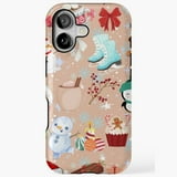 Cute Duck and Christmas Tree Holiday Phone Case with iPhone 17 to 11 ...