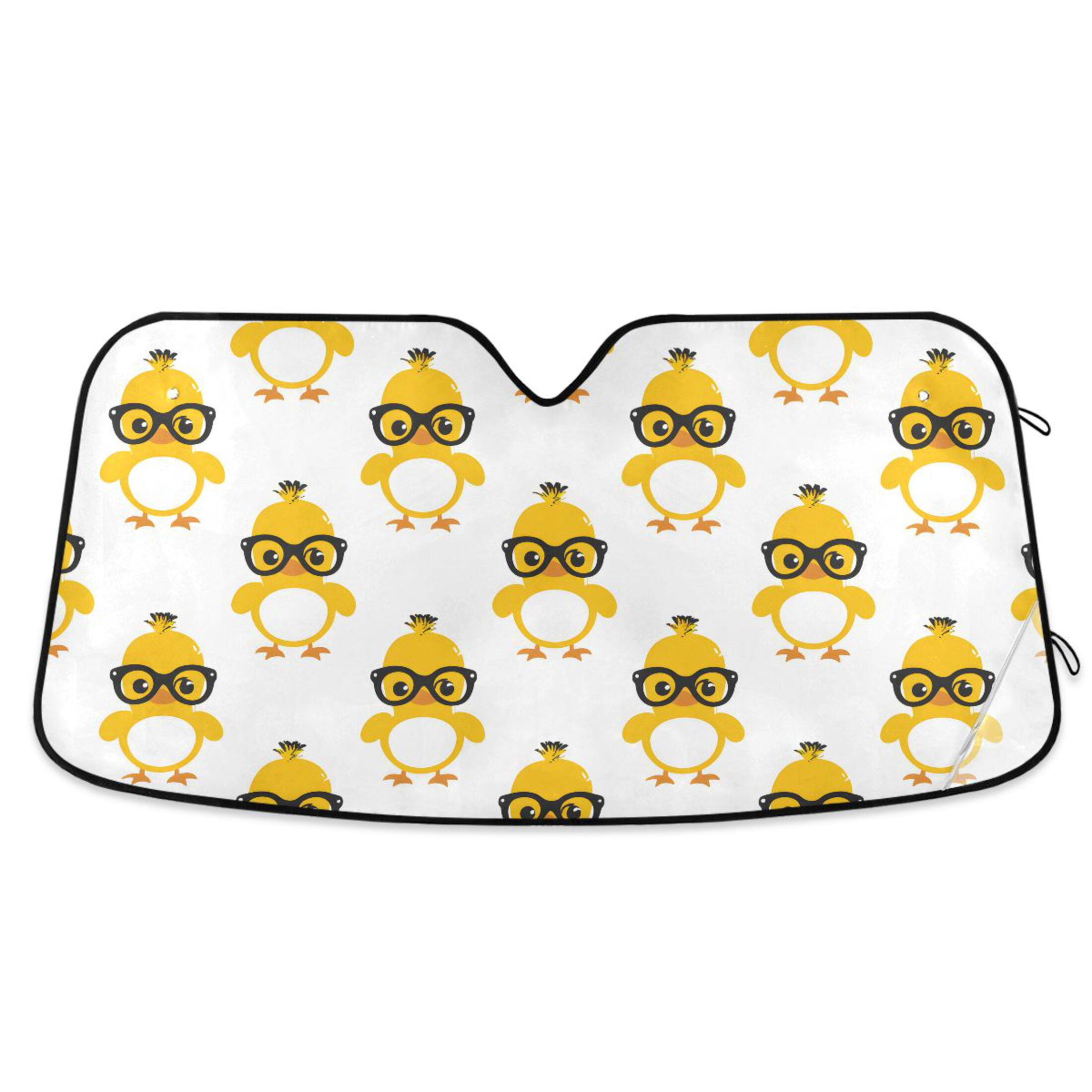 Cute Duck with Glasses Car Windshield Sun Shade Foldable Car Front ...