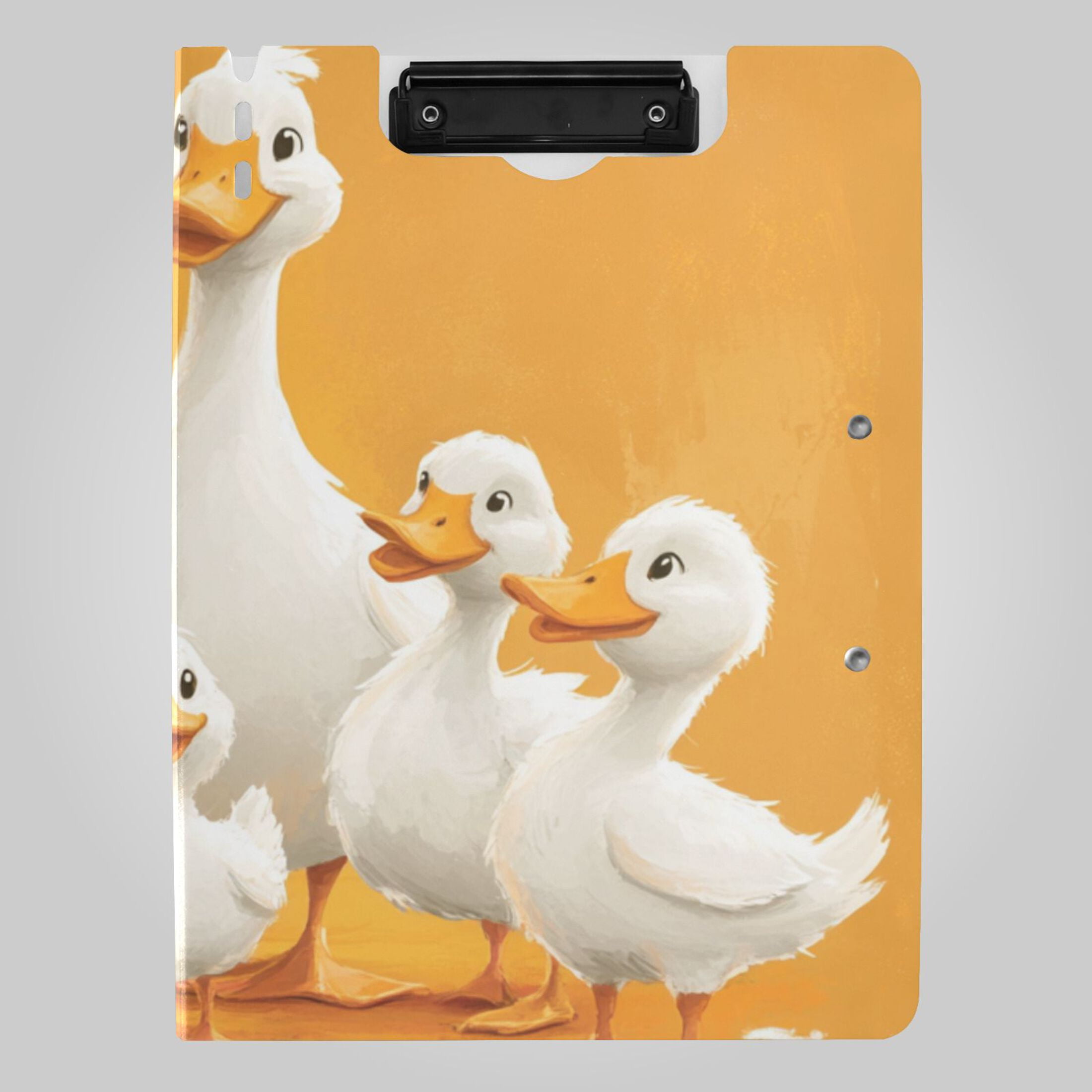 Cute Ducks Family Foldable Binder Folder Clipboard with Pen Slot Double ...