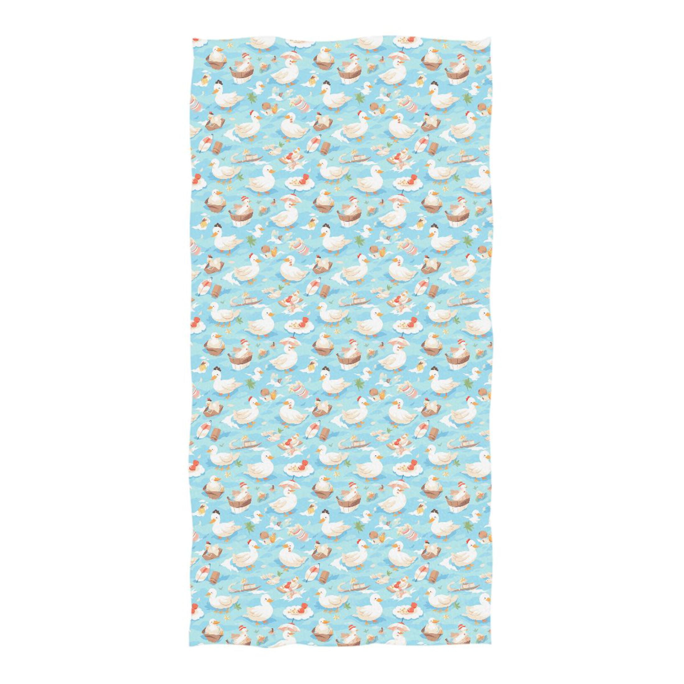 Cute Ducks Play Water Beach Towel Oversized 74"x37" Pool Towels Soft ...