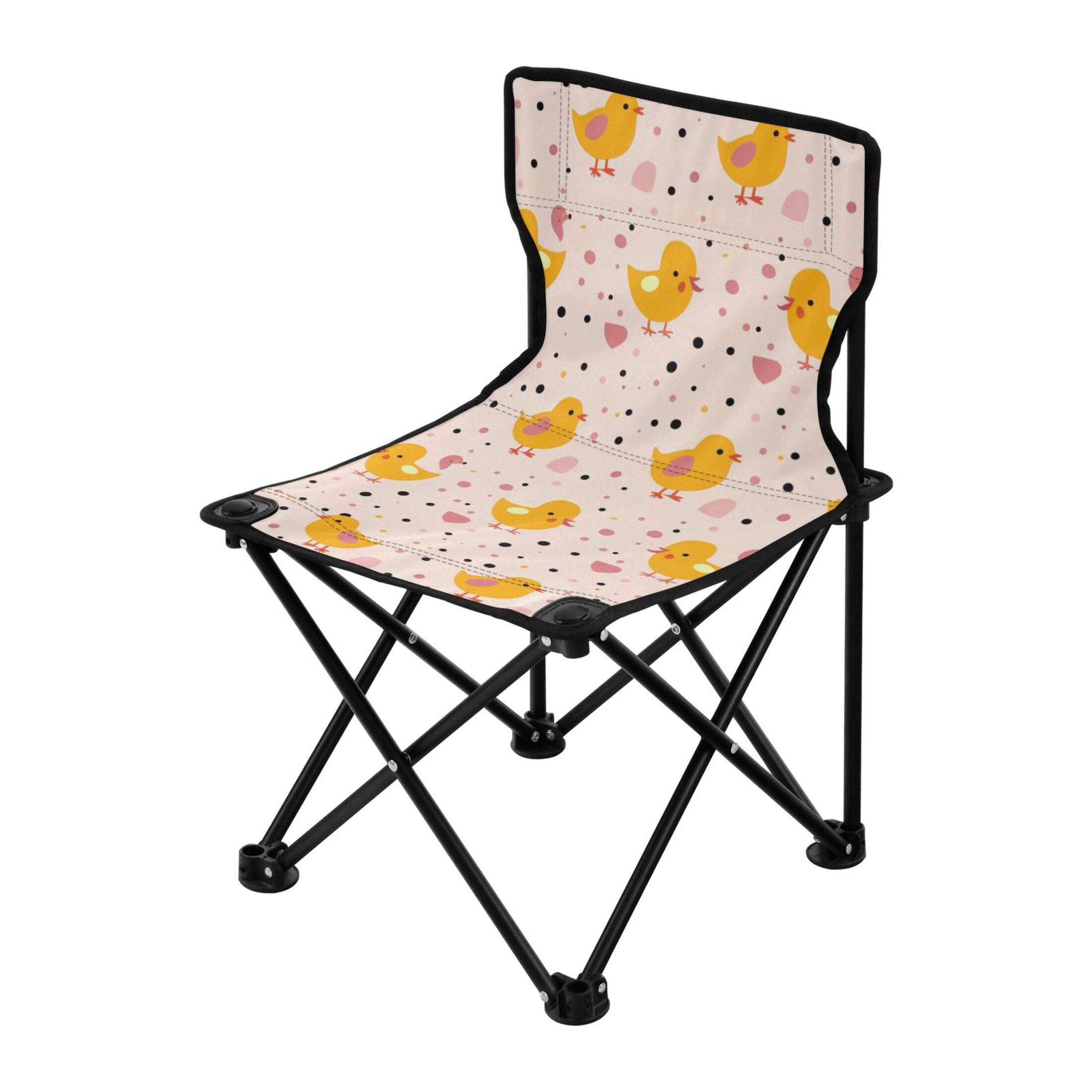 Cute Ducks and Polka Dots Portable Camping Chair Small for Kids Outdoor ...