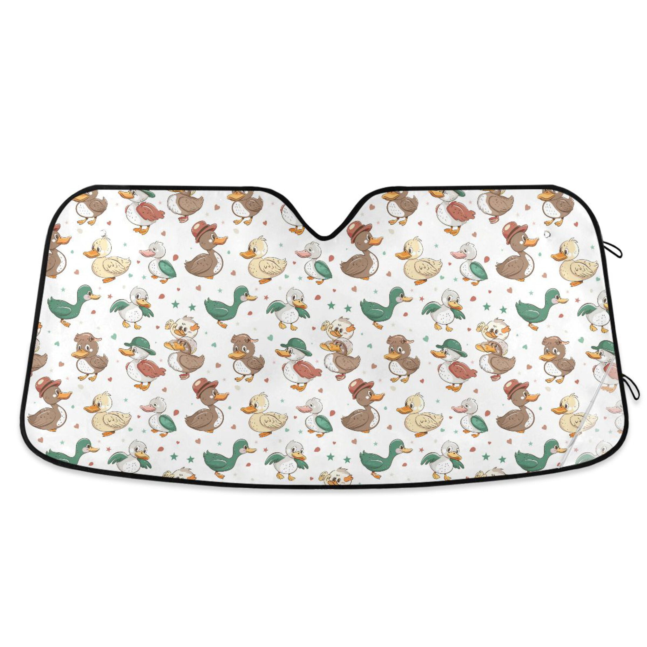 Cute Ducks with Hat Car Windshield Sun Shade Foldable Car Front Window ...