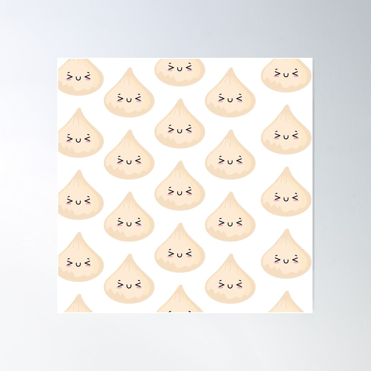 Cute Dumplings Poster Wall Art, Modern Wall Decor For Living Room ...