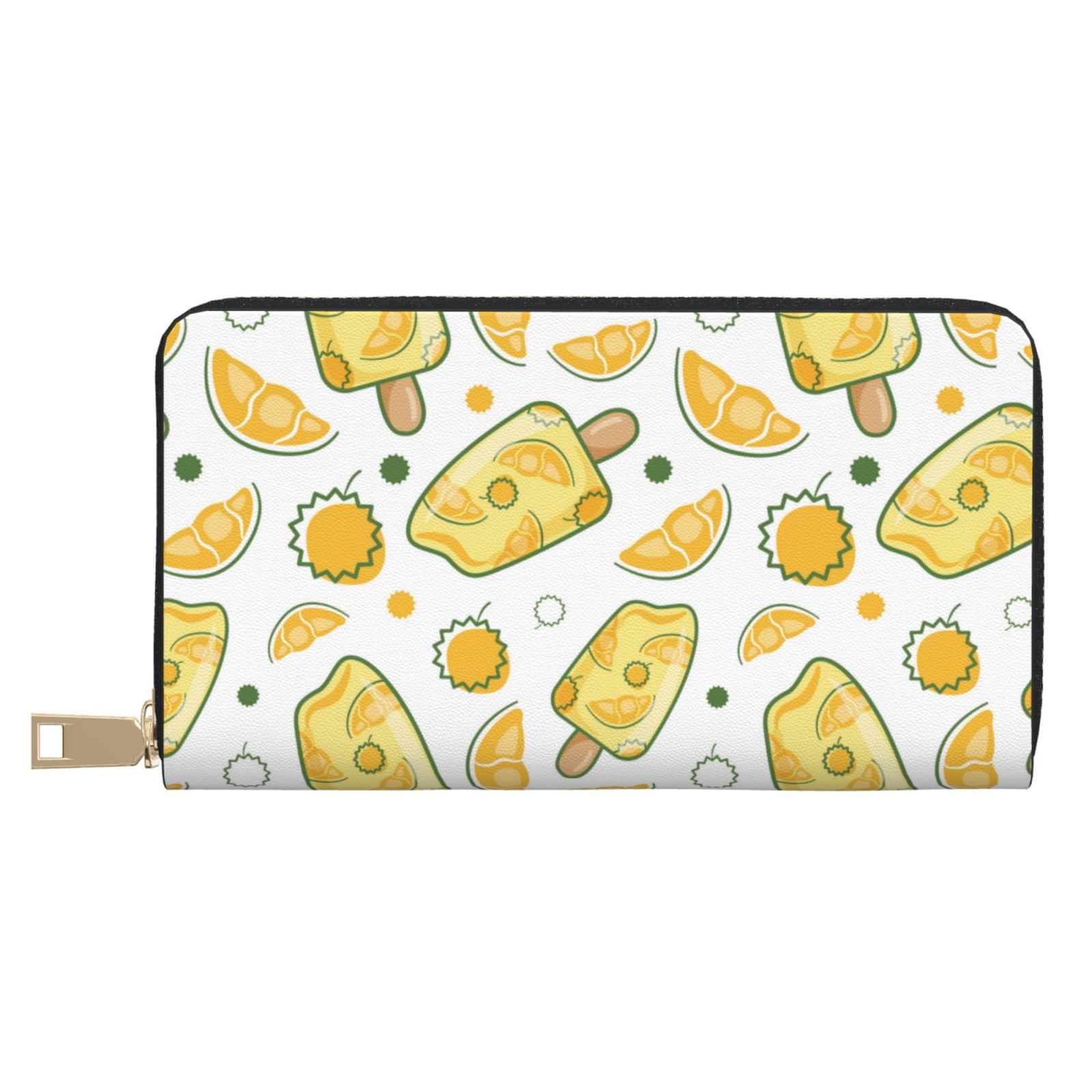 Cute Durian Ice Cream Wallet Women, Leather Bifold Multi Card Wallet ...