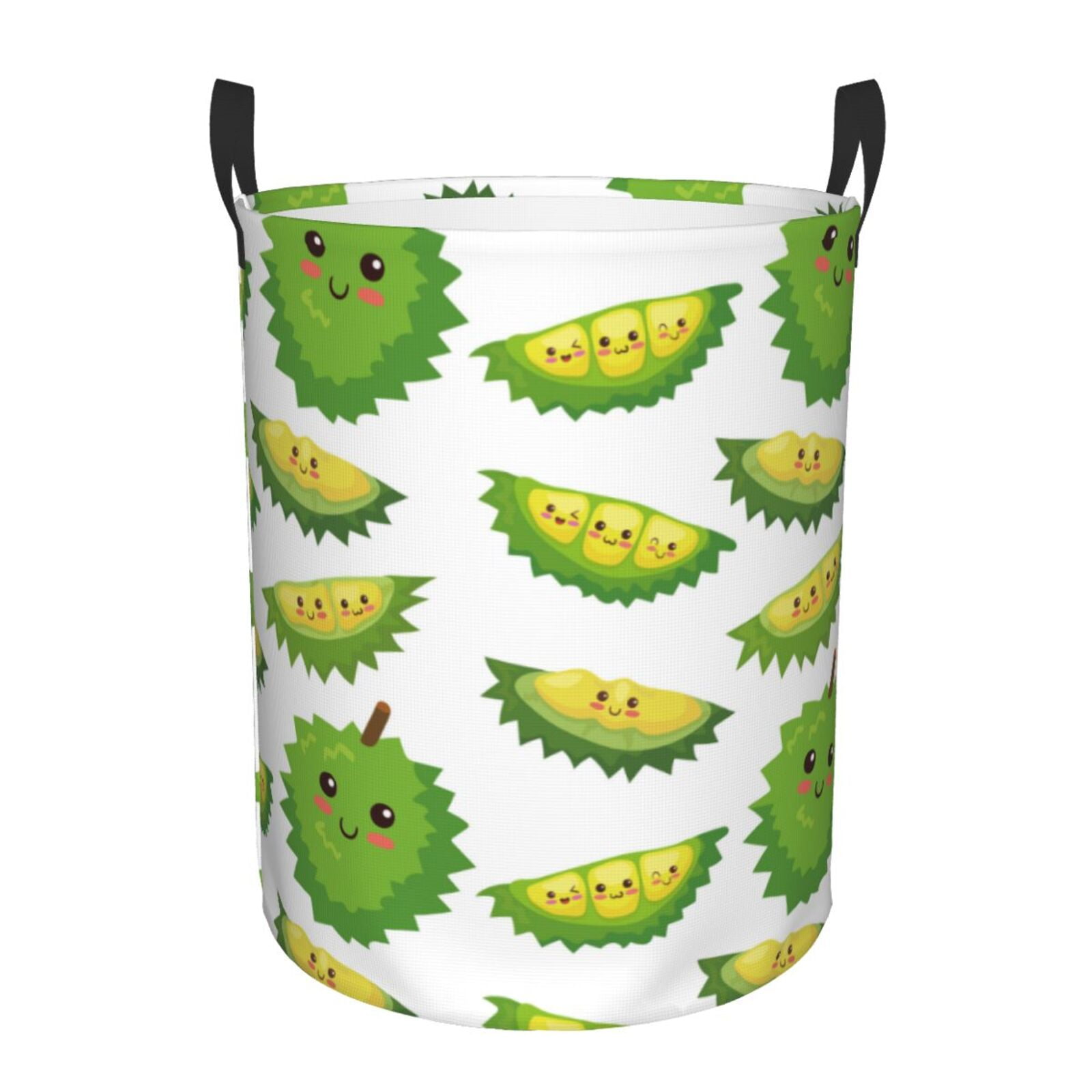 Cute Durian Mint Green Laundry Basket, Laundry Hamper Waterproof ...