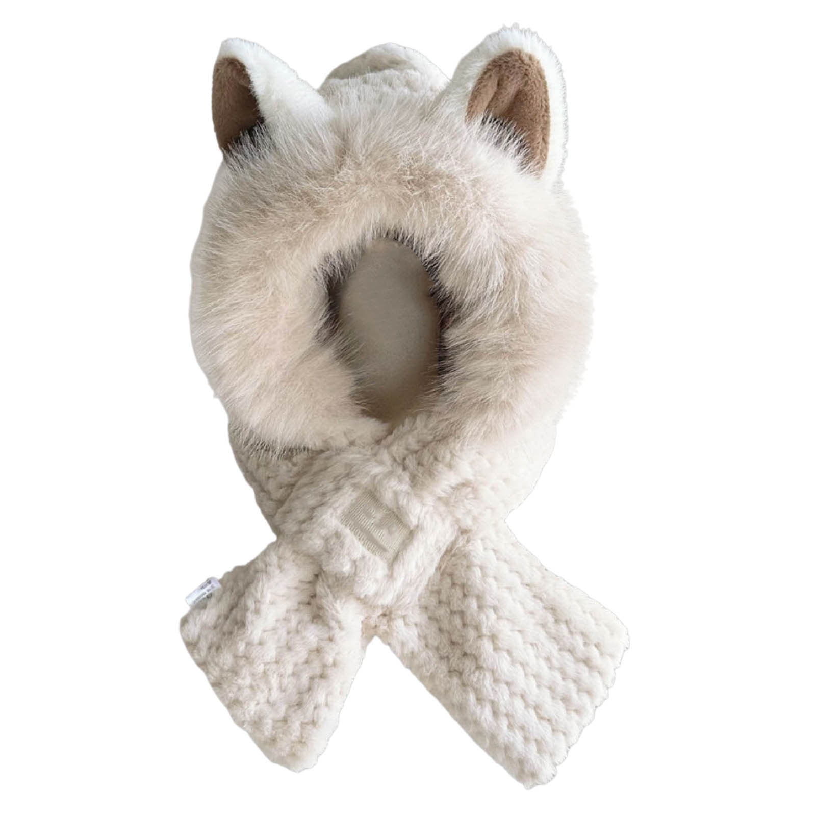 Cute Ears 2 In 1 Hat And Scarf 2025 New Integrated Ear Windproof Cap ...