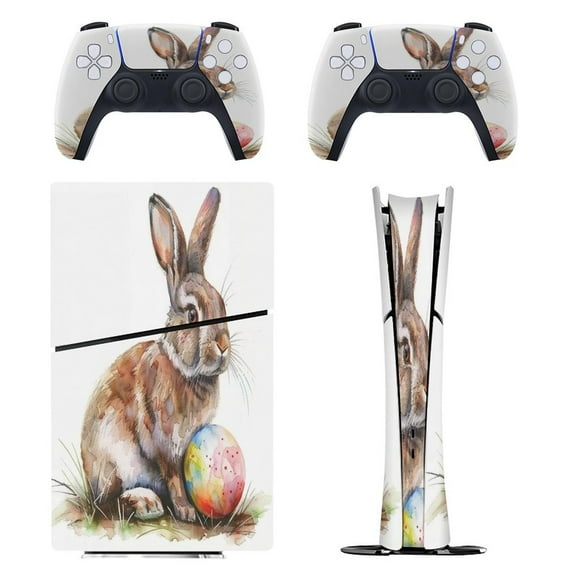 Cute Easter Bunny PS5/PS5 Slim Digital Disc Skin Sticker For Console ...