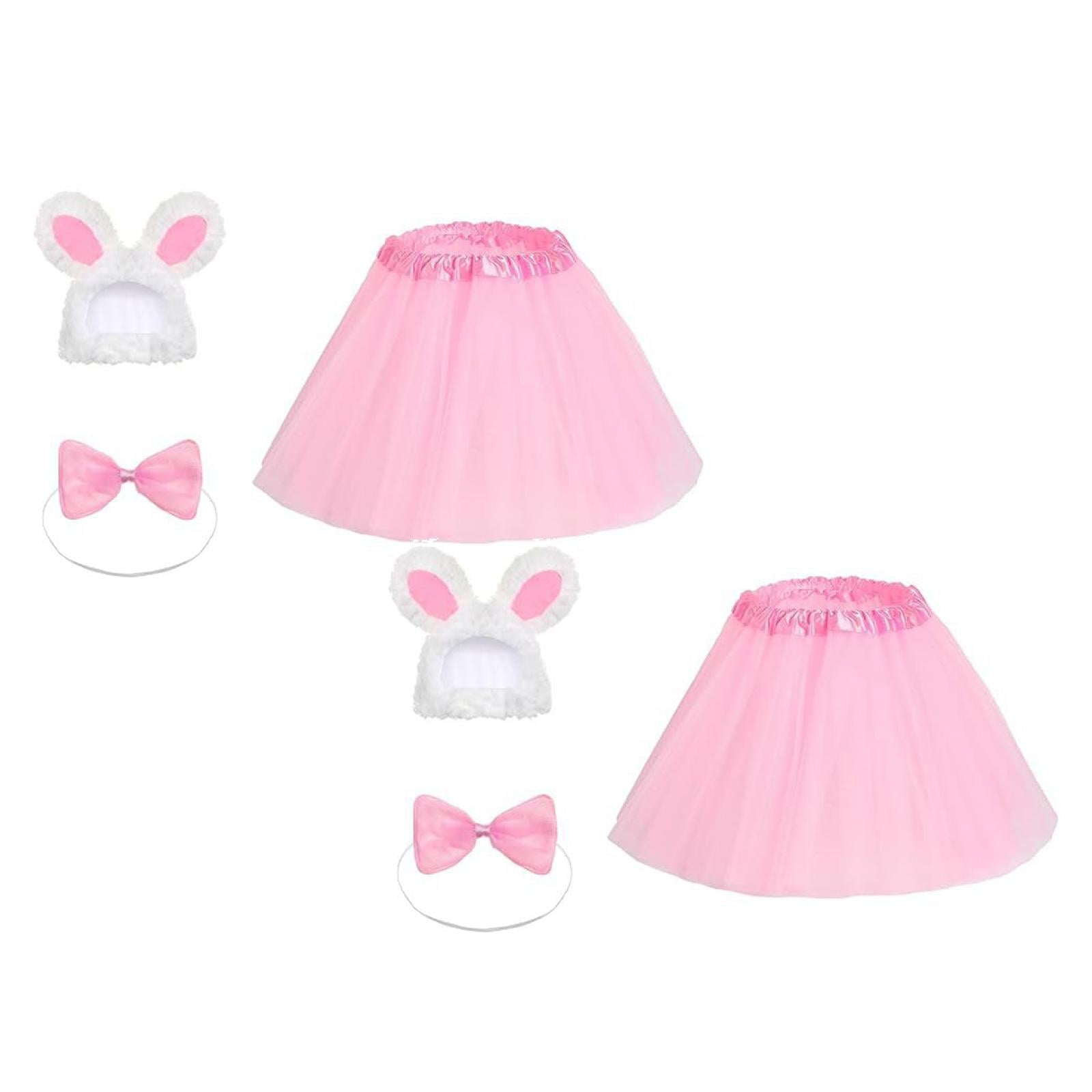 Cute Easter Bunny Porch Goose Outfits for Home Statue,Easter Bunny Ear ...