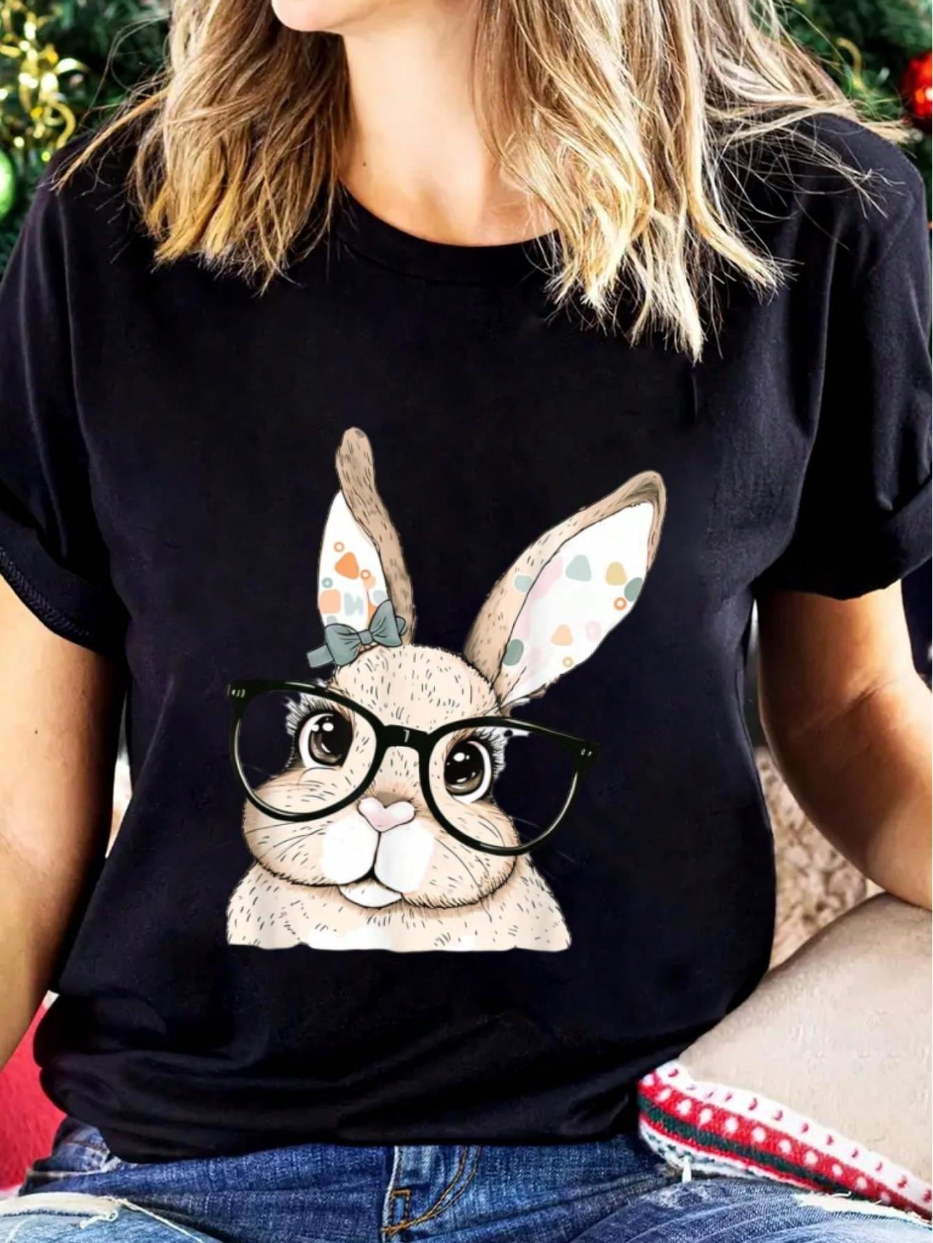 Cute Easter Bunny Rabbit Mom Easter, Funny Easter Women T-Shirt Print ...