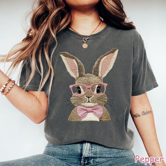 Cute Easter Bunny Shirt, Coquette Bow Bunny Graphic Tee, Retro Rabbit ...