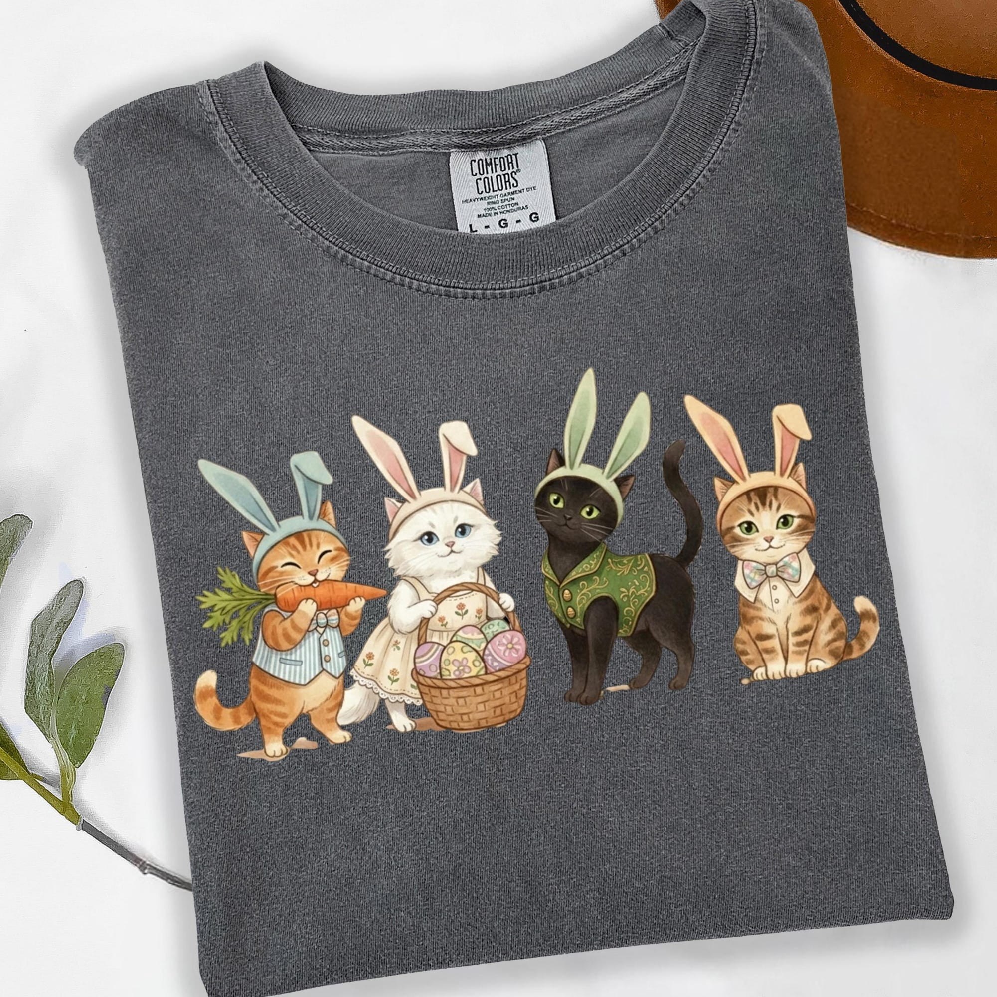 Cute Easter Cat ShirtCats Easter Egg TeeBunny Ear Kittens Graphic ...