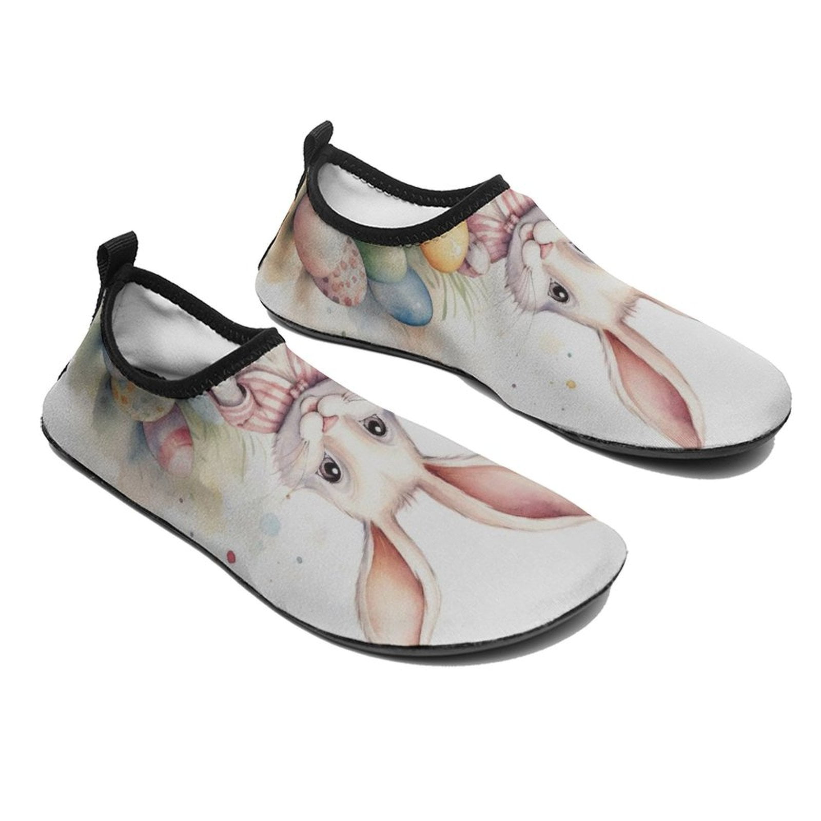 Cute Easter Rabbit Water Shoes Beach Slip-on Shoes for Men Women Swim ...