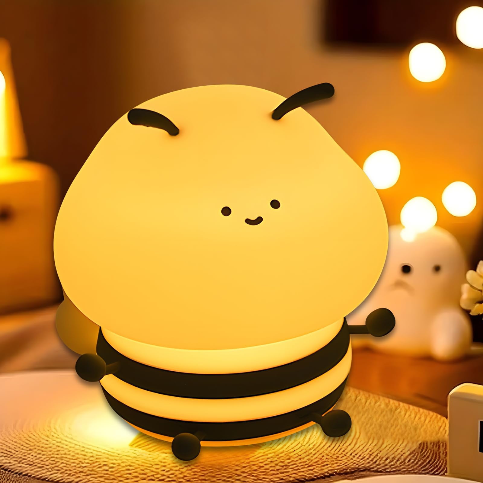 Cute Egg Shell Chicken Night Light with Adjustable Brightness and 7 ...