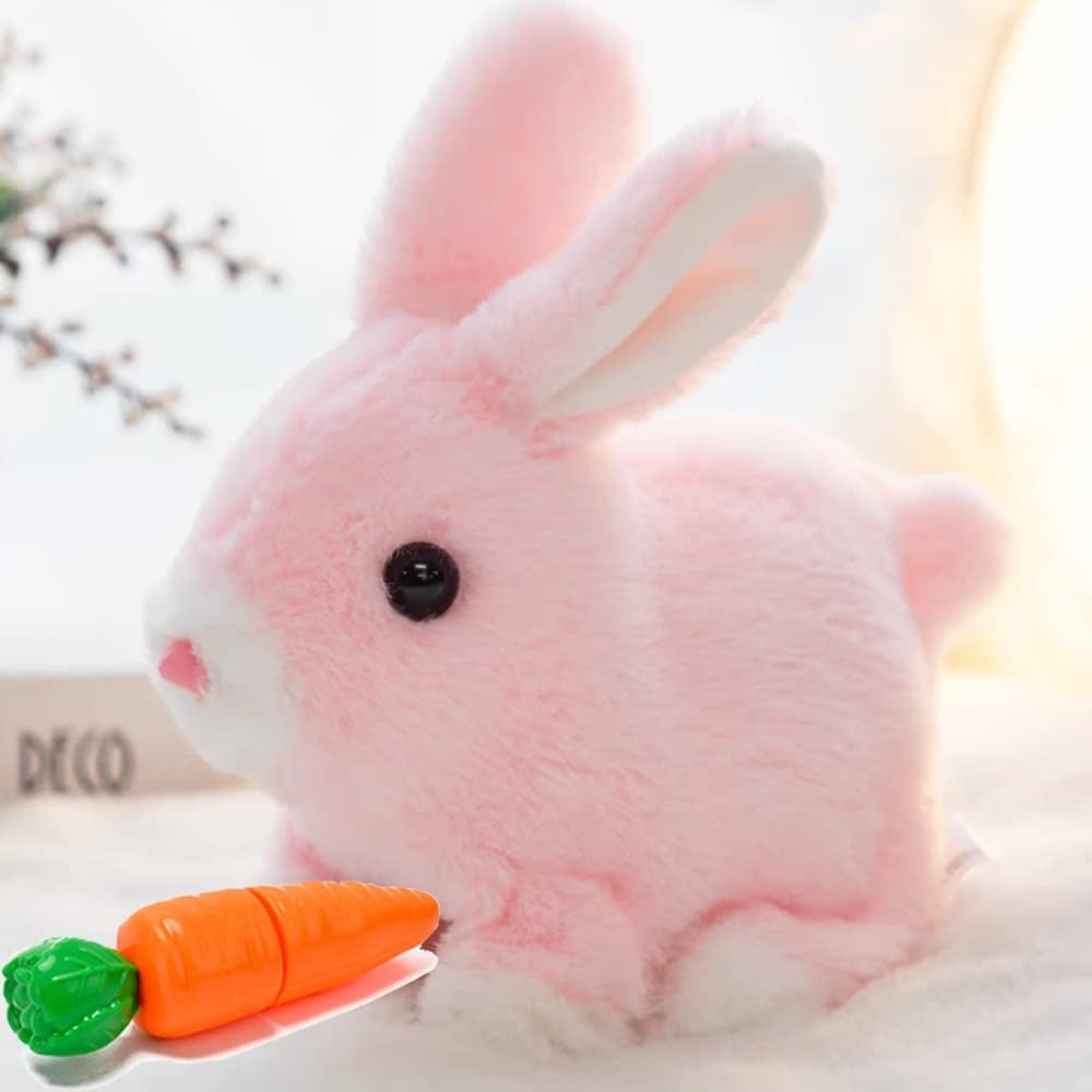 Cute Electric Rabbit Interactive Toy, Walking and Talking Plush Bunny ...