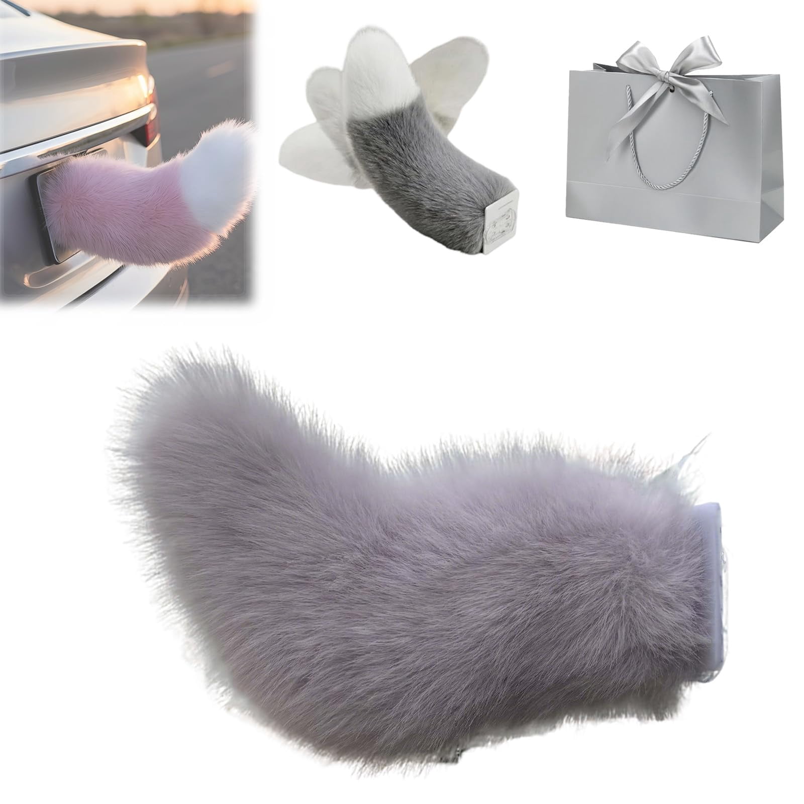 Cute Electric Wagging Plush Tail Car Decoration, Speed Adjustable ...