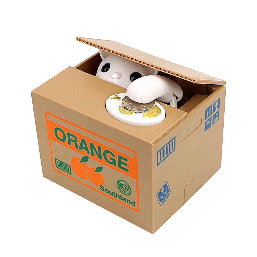 Cute Electronic Money Boxes Automated Panda Cat Steal Coin Bank Piggy ...