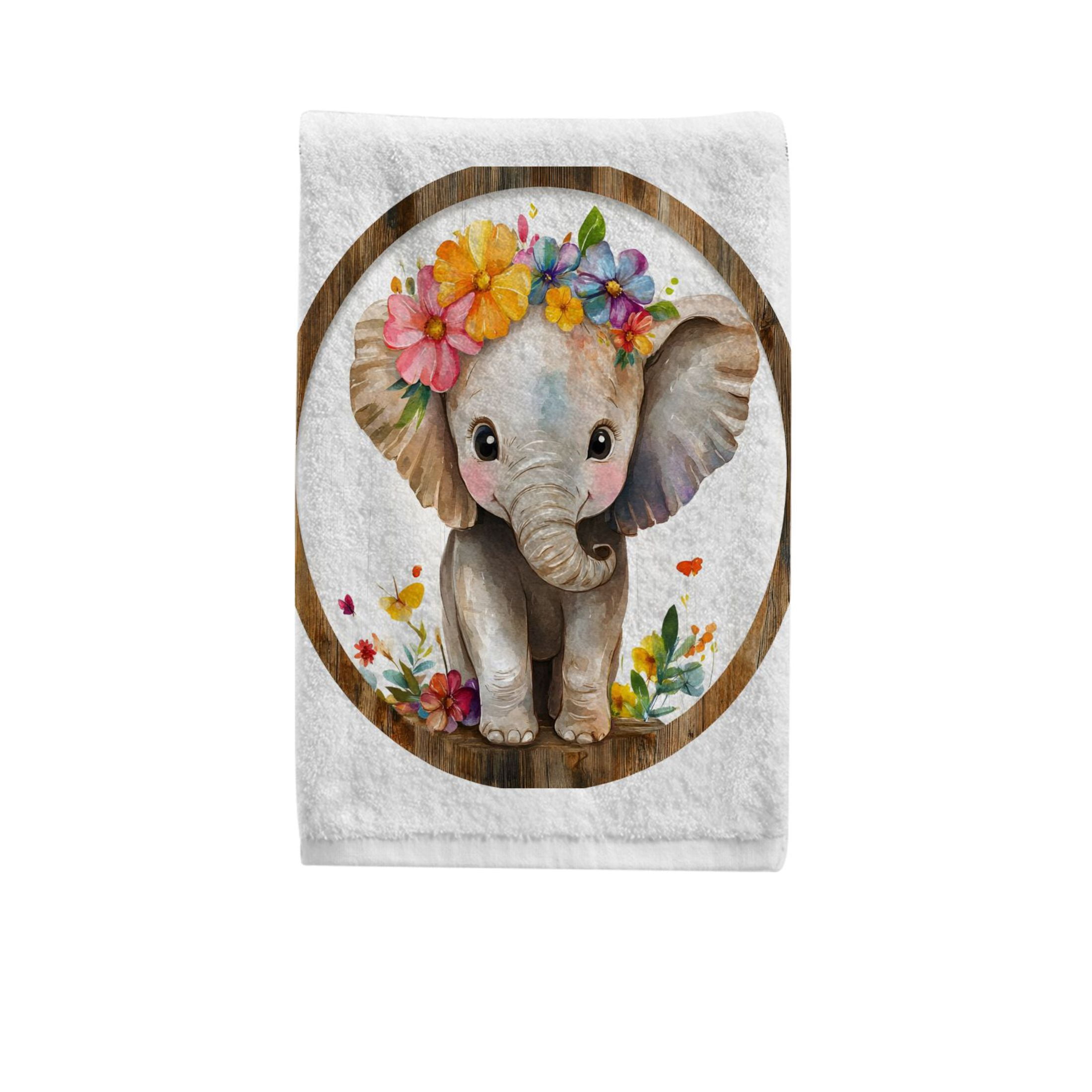 Cute Elephant Hand Towels for Bathroom Cotton Face Towel Decorative 15 ...