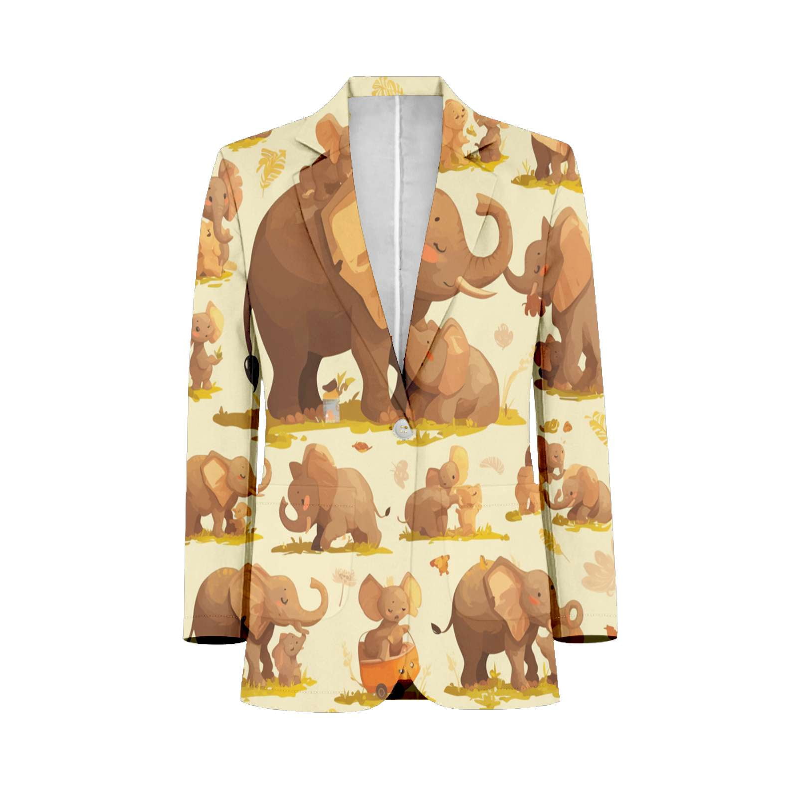 Cute Elephant Men Blazers Slim Clothing Summer Jacket Man Oversize ...