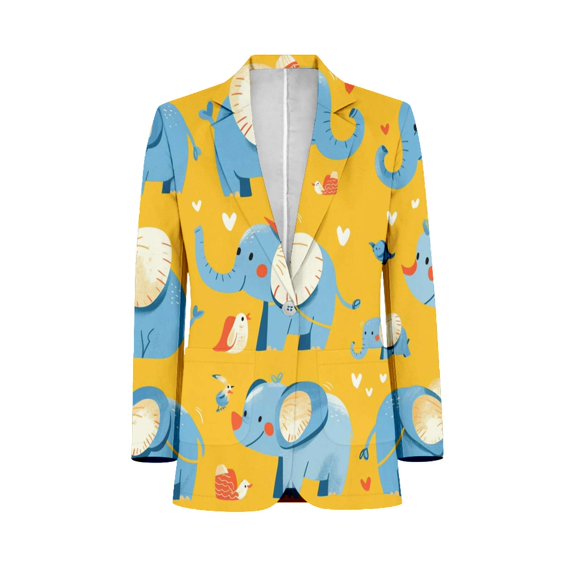 Cute Elephant Men Blazers Slim Clothing Summer Jacket Man Oversize ...