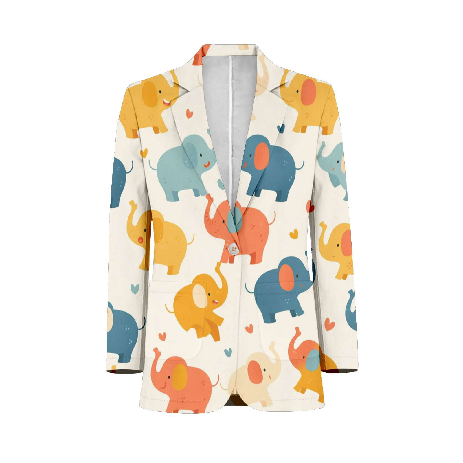 Cute Elephant Men Blazers Slim Clothing Summer Jacket Man Oversize ...