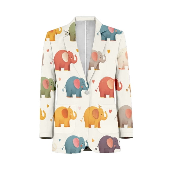 Cute Elephant Men Blazers Slim Clothing Summer Jacket Man Oversize ...