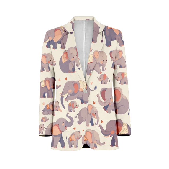 Cute Elephant Men Blazers Slim Clothing Summer Jacket Man Oversize ...