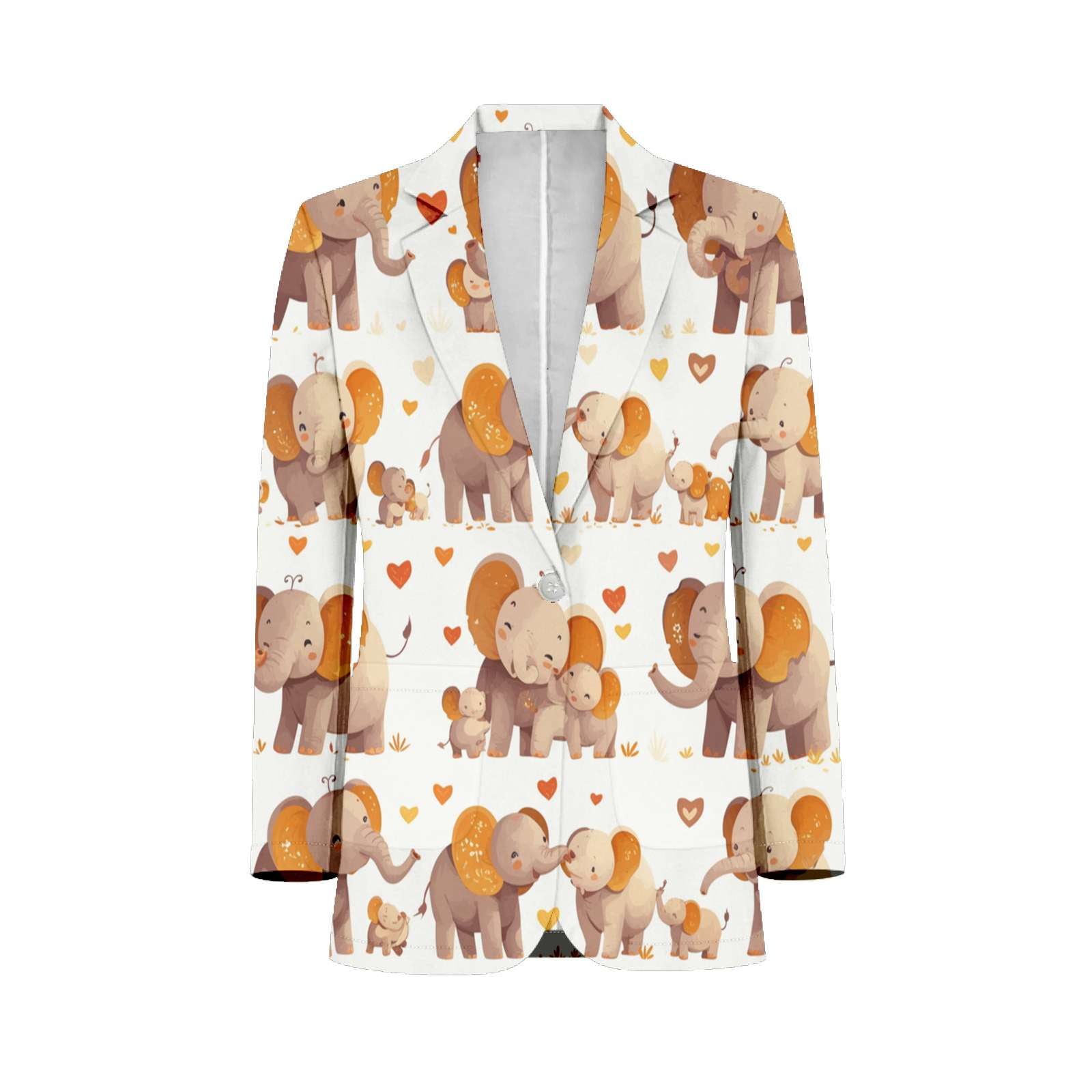 Cute Elephant Men's Suit Blazer Casual Party Wear Slim Fit Suit Jacket ...