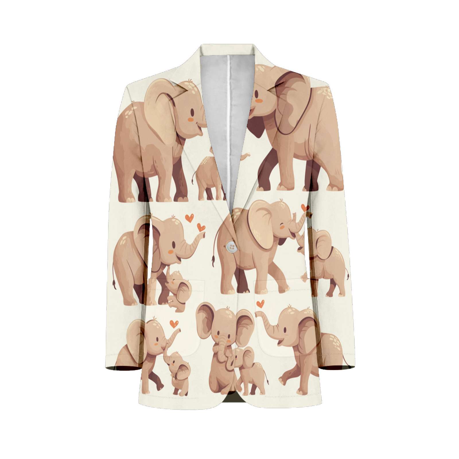 Cute Elephant Men's Suit Blazer Casual Party Wear Slim Fit Suit Jacket ...