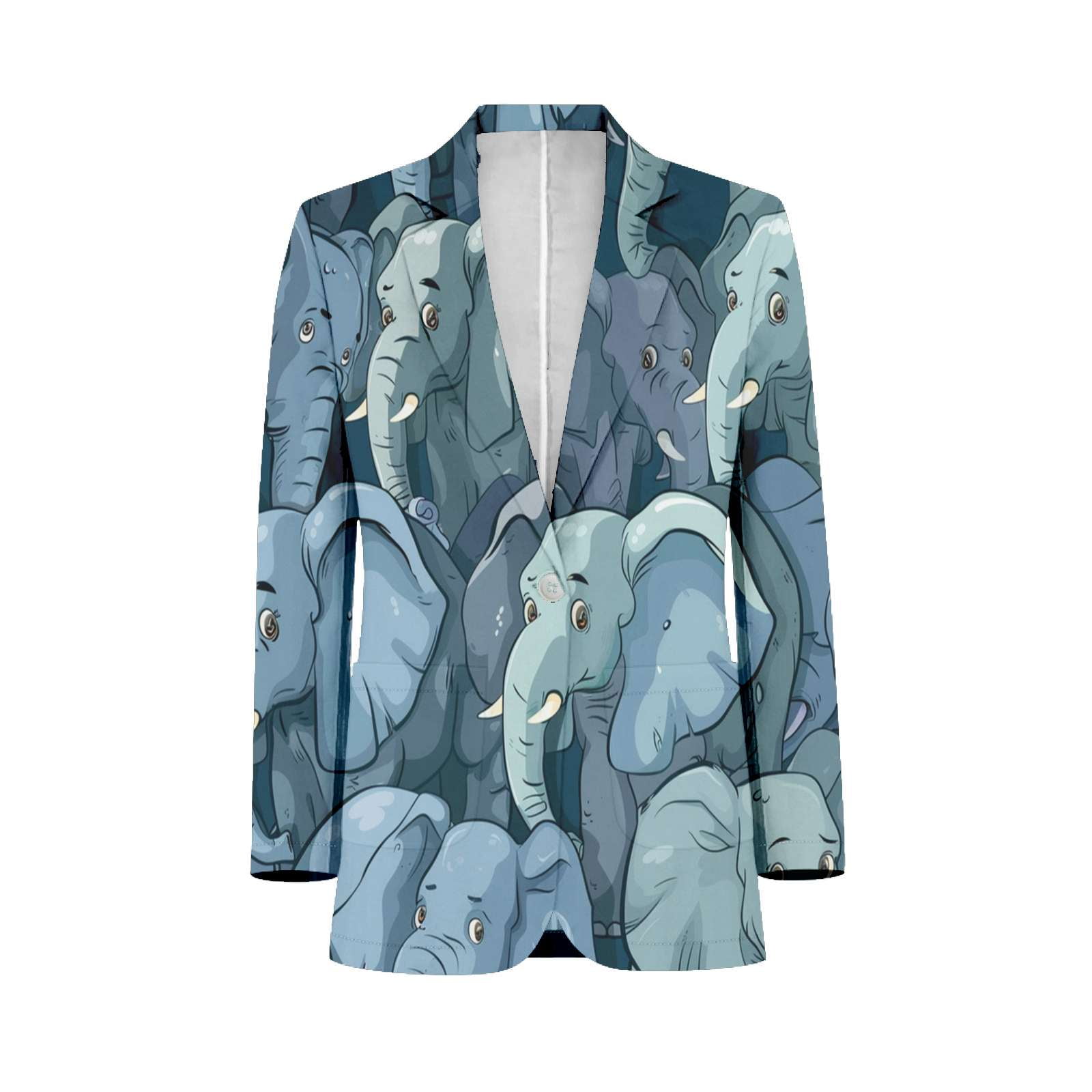 Cute Elephant Mens Suits Shawl Collar Slim Fit Suit Mens Groom Jacket ...