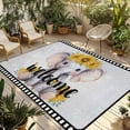 Cute Elephant Outdoor Rug for Patio/Deck/Porch, Non-Slip Large Area Rug ...