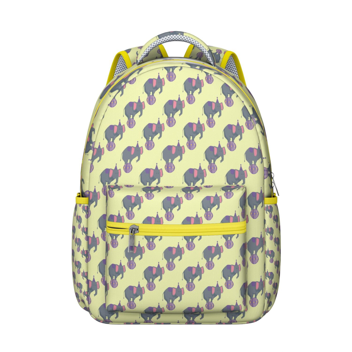 Cute Elephant and Heart Print Backpack - Waterproof School Bag ...