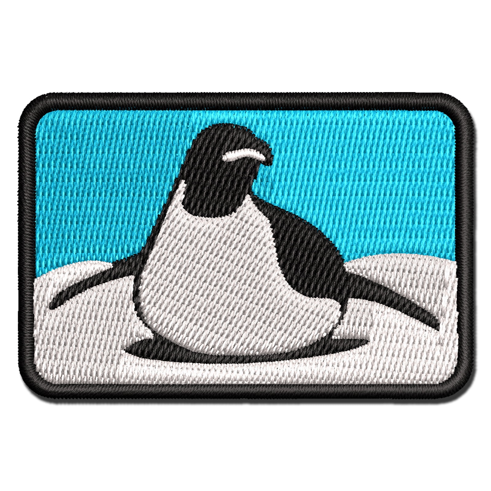 Cute Emperor Penguin Laying or Sliding on Belly Applique Multi-Color ...