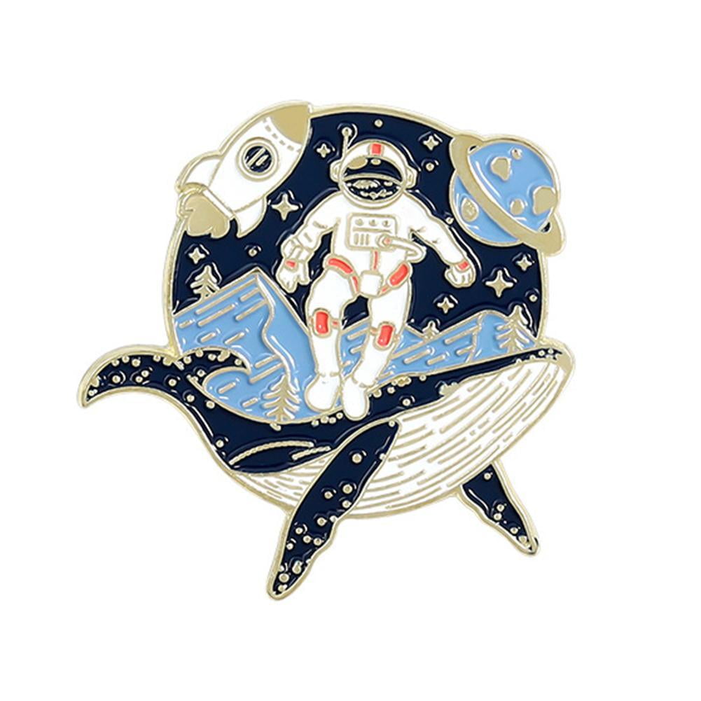 Cute Enamel Brooch Pins-space Theme Cartoon Enamel Brooch Pins For Backpacks Clothing Bags ...
