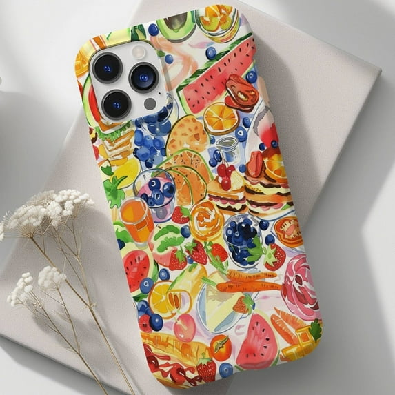 Cute Exotic Summer Fruits Collage Themed Phone Case 17 16 15 14 13 12 ...