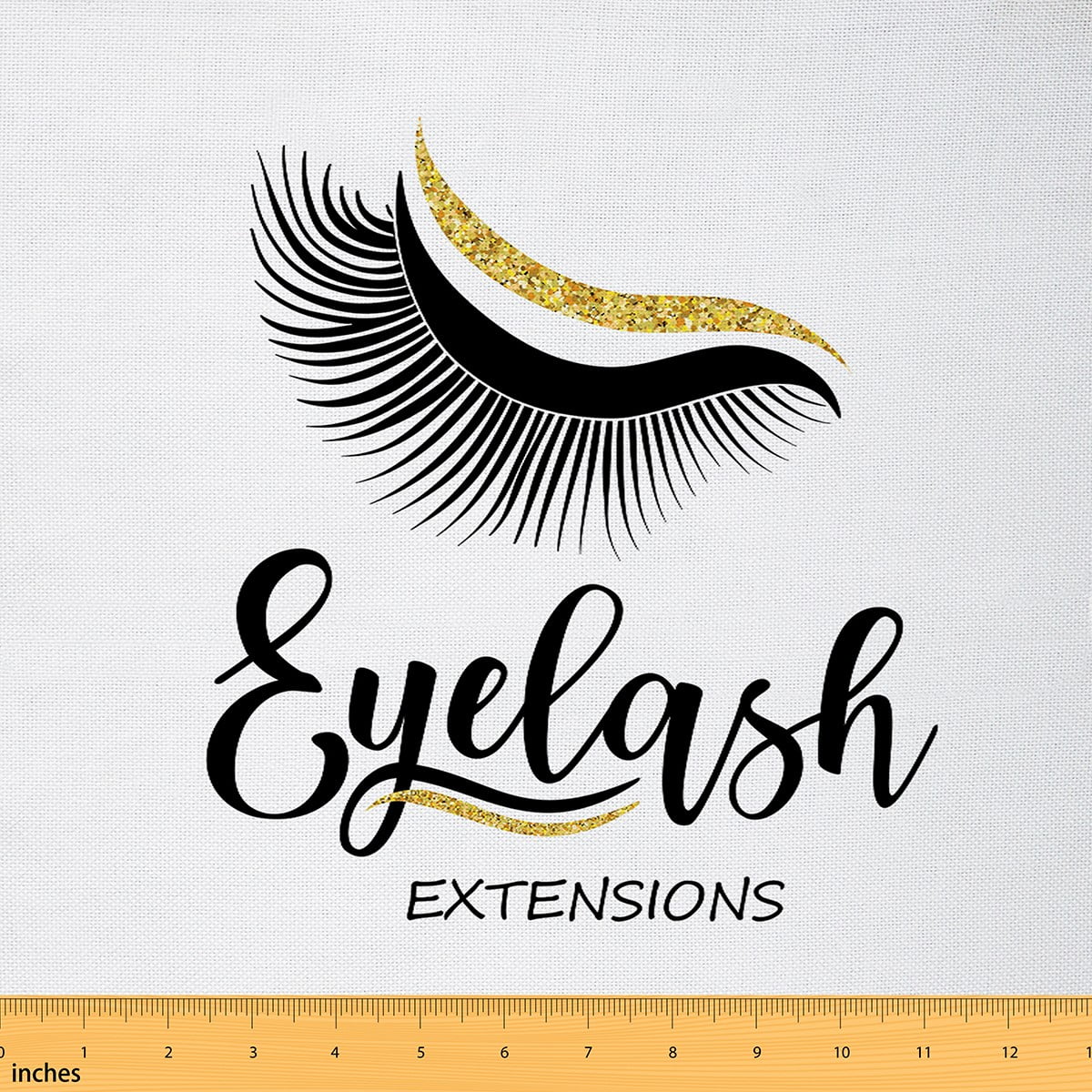 Cute Eyelash Fabric By The Yard,Gold Sparkle Upholstery Fabric,Black ...
