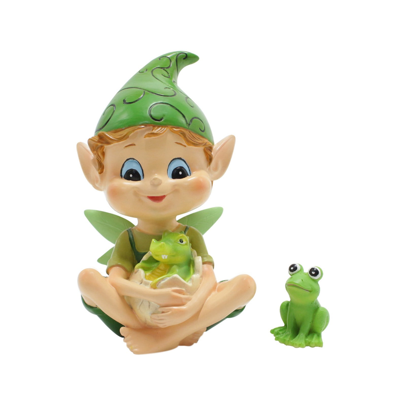 Cute Fairy Boy with Frog Garden Accessories,Fairy Garden Fairy Statue ...