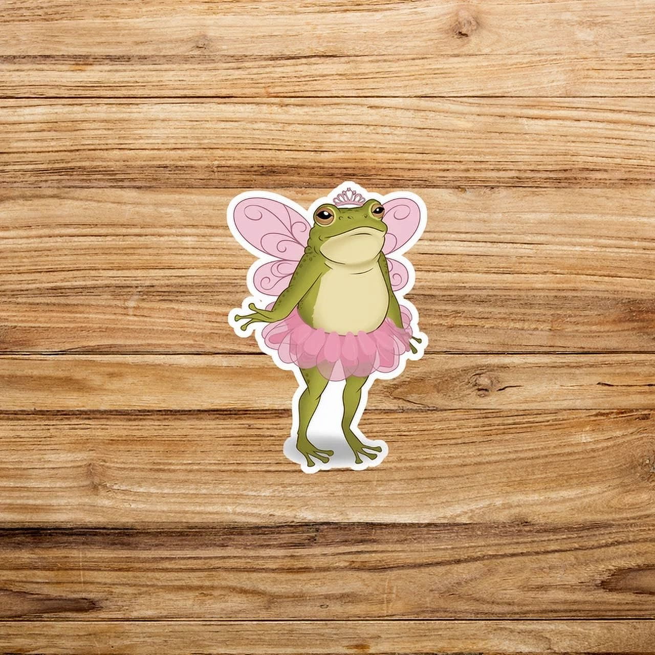 Cute Fairy Frog Sticker - Whimsical Ballerina Toad In Pink Tutuphone ...