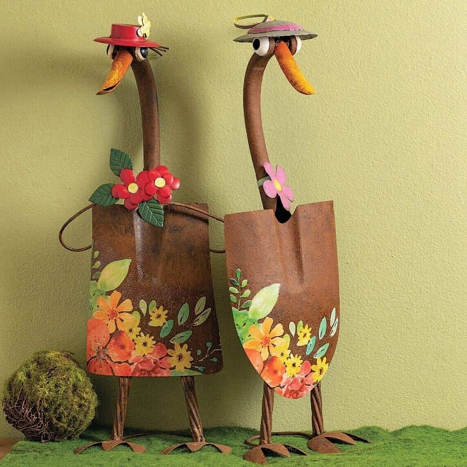 Cute Fairy Garden Decor, Cute Duck Garden Statues, Cute Duck Shovel ...