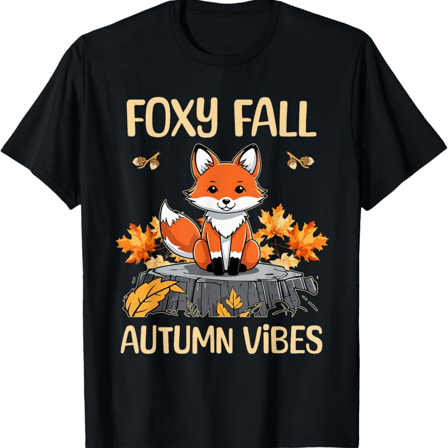 Cute Fall Fox For Autumn Vibes s Girls Wo T-shirt - Walmart.com