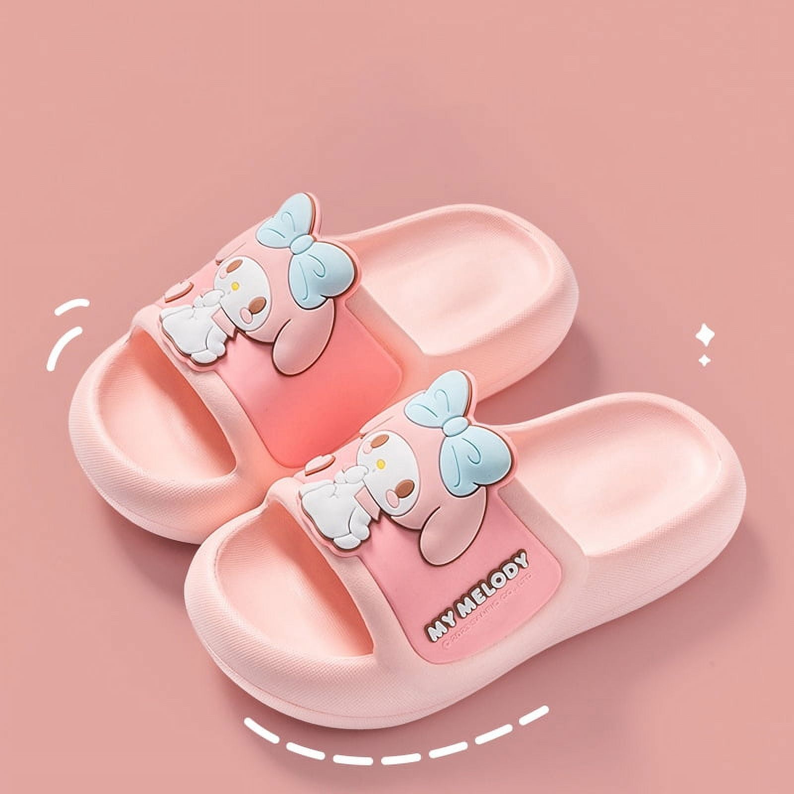 Cute Family Slippers Sanrio Slides Kuromi EVA Shoes Soft Antislip Sweet ...