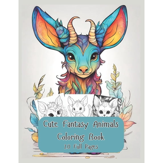 Cute Fantasy Animals Coloring Book, (Paperback) - Walmart.com
