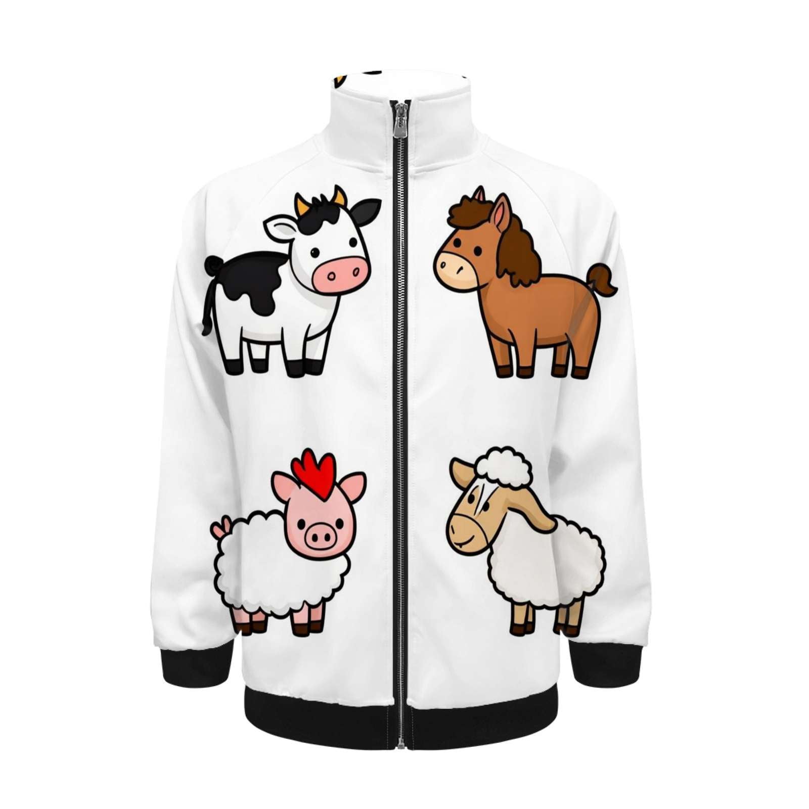 Cute Farm Animals Jacket Men's Street Cool Long Sleeves Coat ...