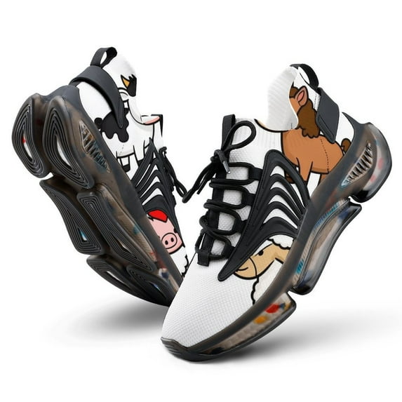 Cute Farm Animals Walking Shoes for Men Woman Lightweight Tennis ...