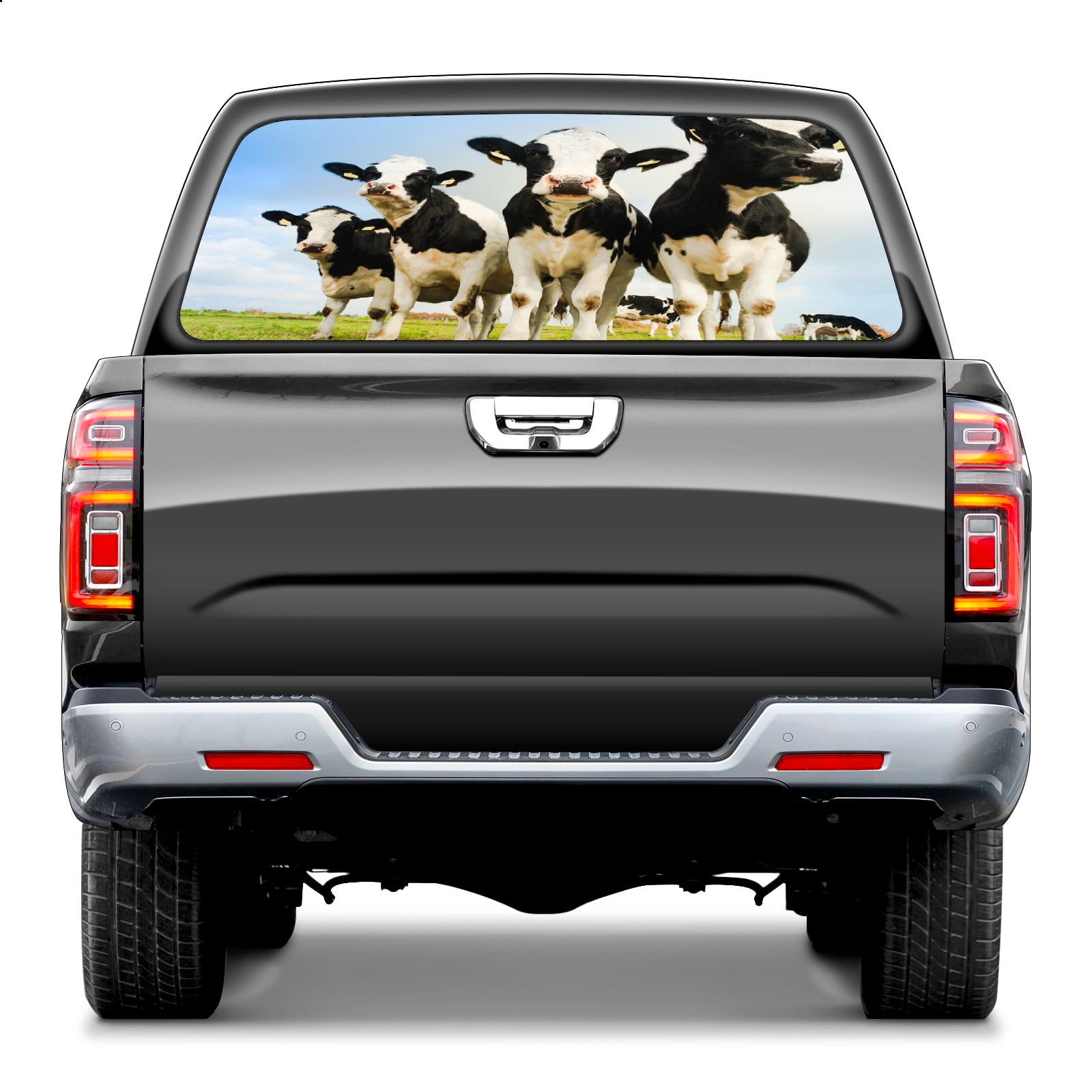 Cute Farm Cow Rear Window Decals for Trucks- Pickup Car Window Stickers ...