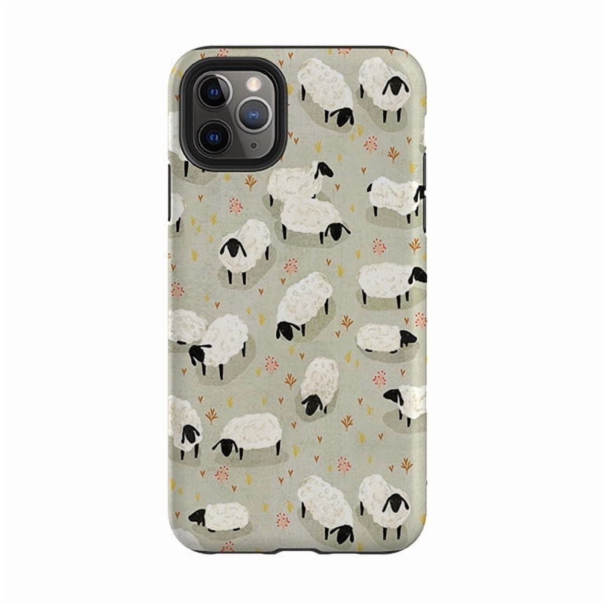 Cute Farm Sheep Animal Rustic Illustration iPhone Case 17 16 15 14 13 ...
