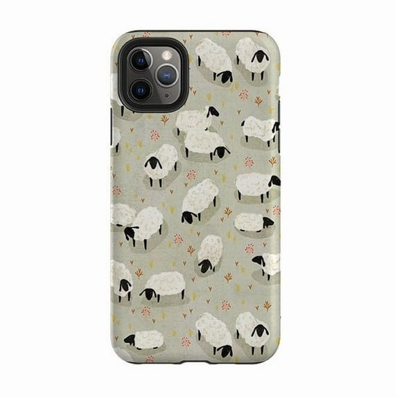 Cute Farm Sheep Animal Rustic Illustration iPhone Case 17 16 15 14 13 ...