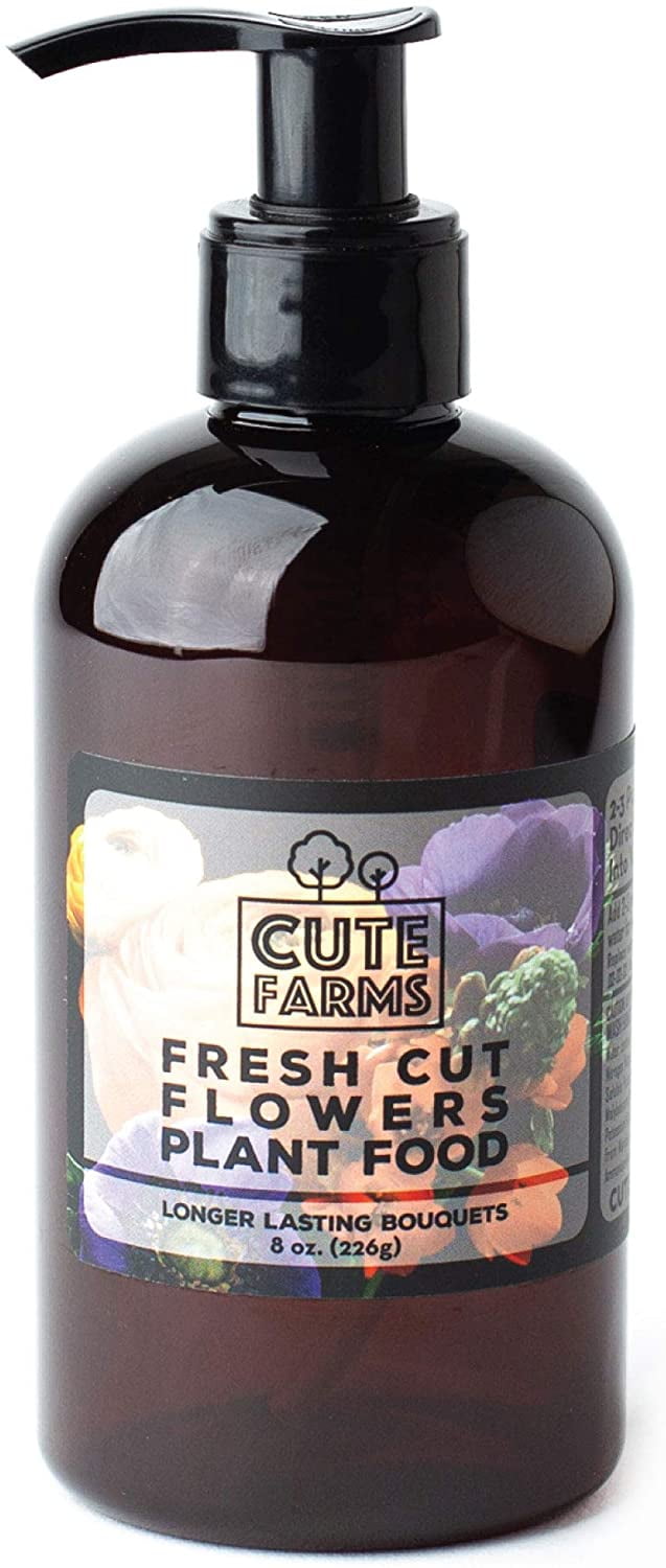 Cute Farms, Fresh Cut Flowers Plant Food, 8 oz, Gentle Formula ...