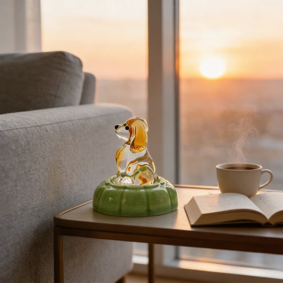 Cute Fashion Rotating Glass Ornament, Creative Spinning Home Decor ...